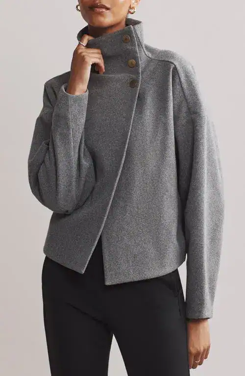 Rhone Cocoon Crop Jacket In Heather Gray - 50% Off | Editorialist